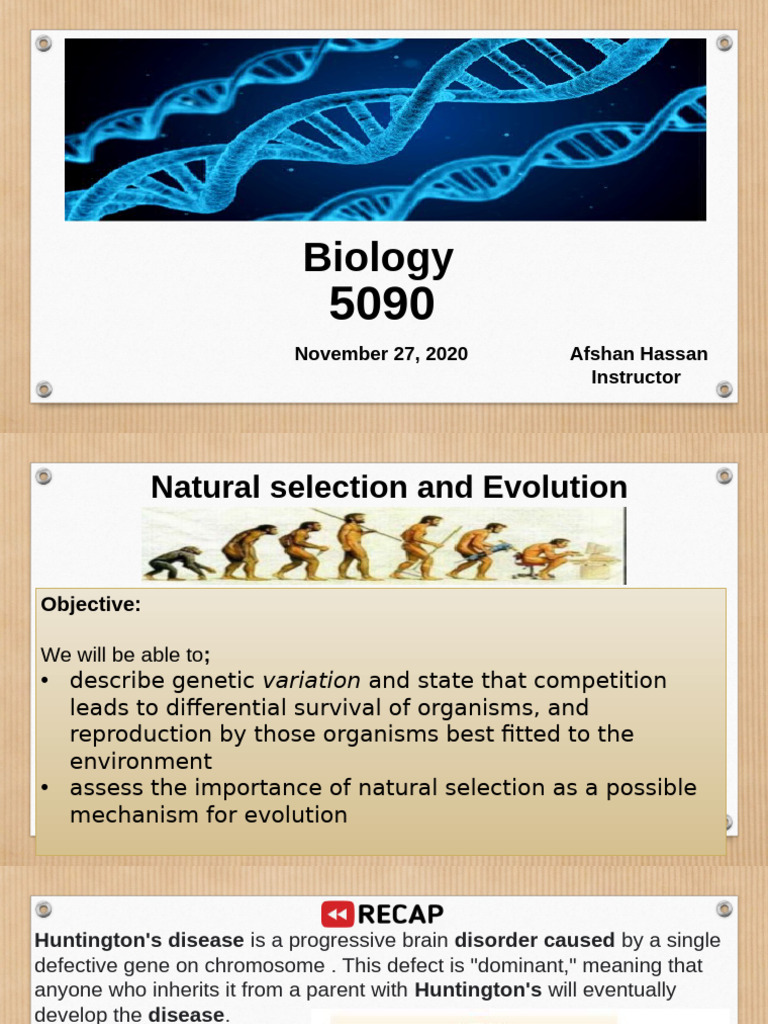 Natural Selection and Evolution | PDF | Genetic Variation | Natural ...