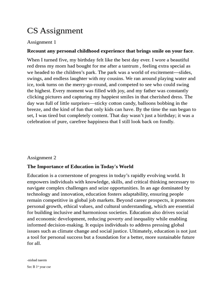 CS Assignment | PDF