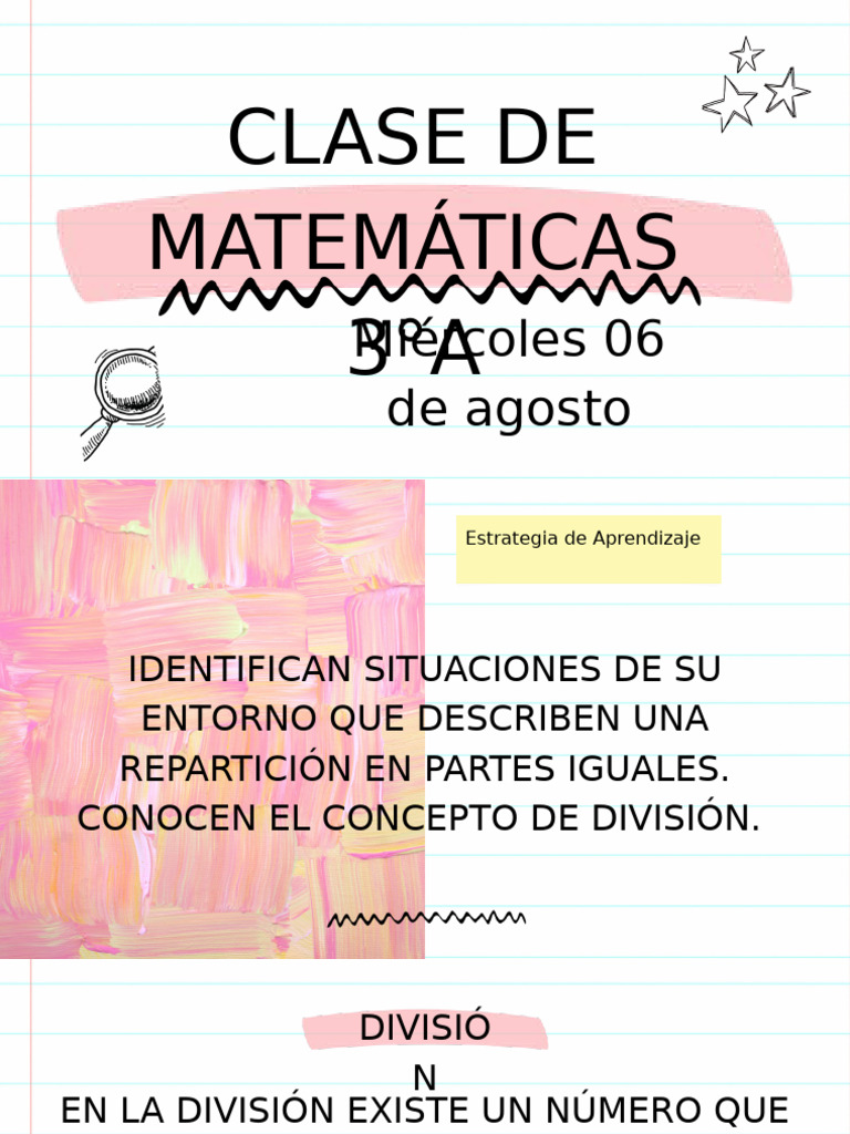 Clase de Matemáticas Divisiones 3°A 6 Agosto | PDF