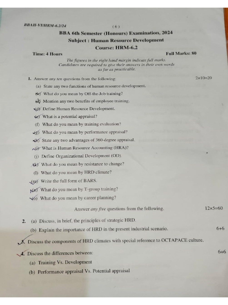 BBA-HRM 2024 Papers. | PDF