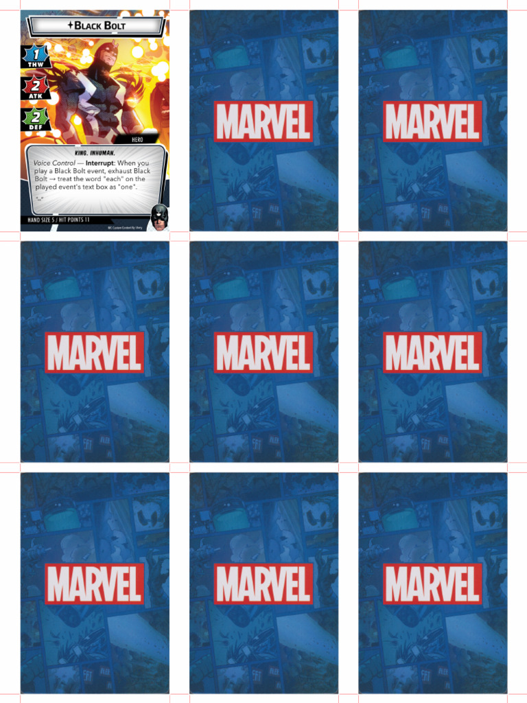 Black Bolt Hero 1 Letter Backs | PDF