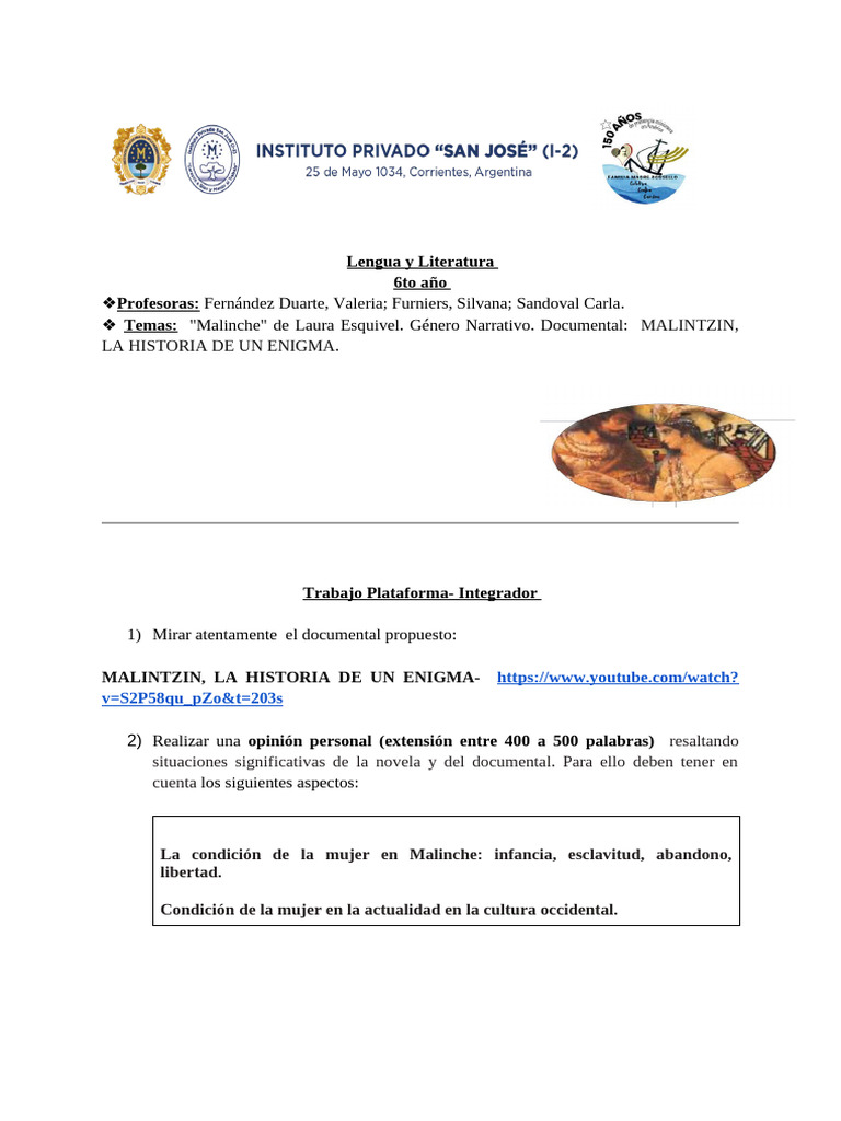 Análisis de "Malinche" y su Contexto | PDF