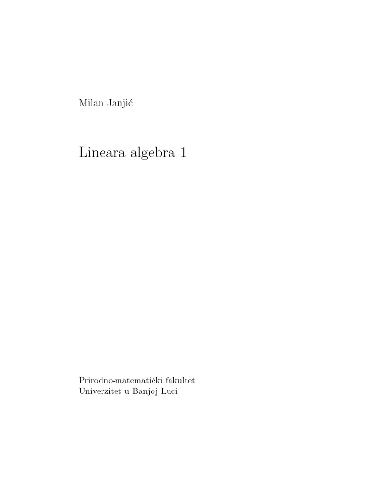 Linearna Algebra 116.02.2014 | PDF