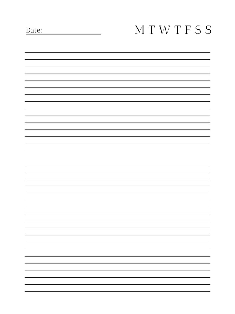 Lined Journal (A4) | PDF