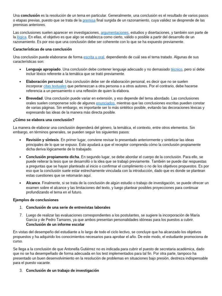 Cómo elaborar conclusiones efectivas | PDF