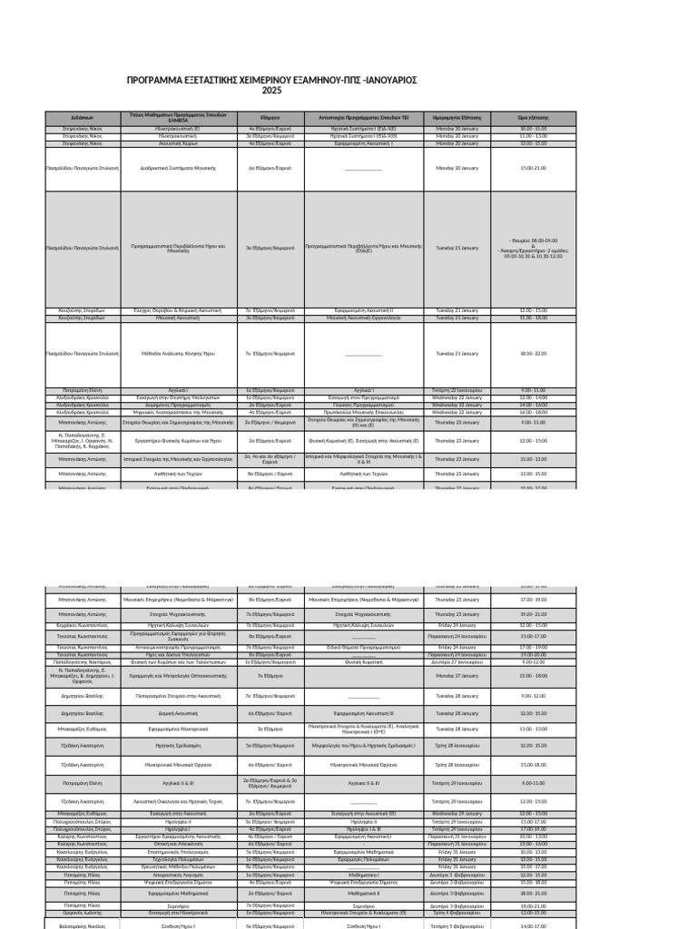 ΕΞΕΤΑΣΤΙΚΗ ΧΕΙΜ ΙΑΝ 2025 2 | PDF