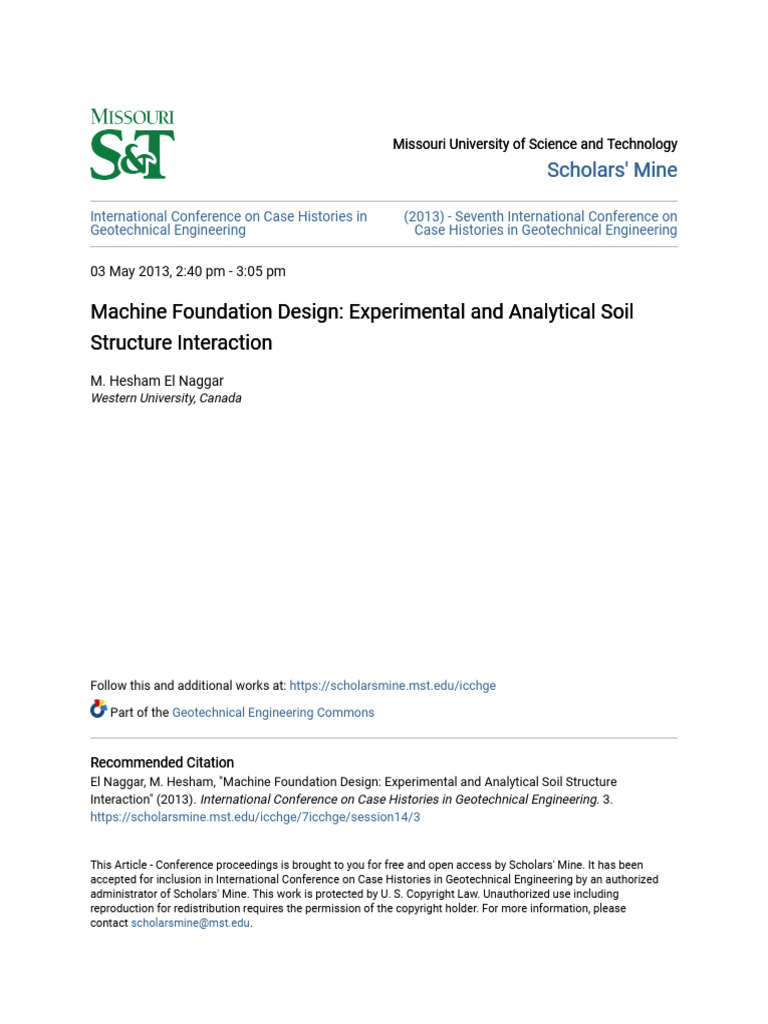 Machine Foundation Design Analysis | PDF | Resonance | Electromagnetic ...