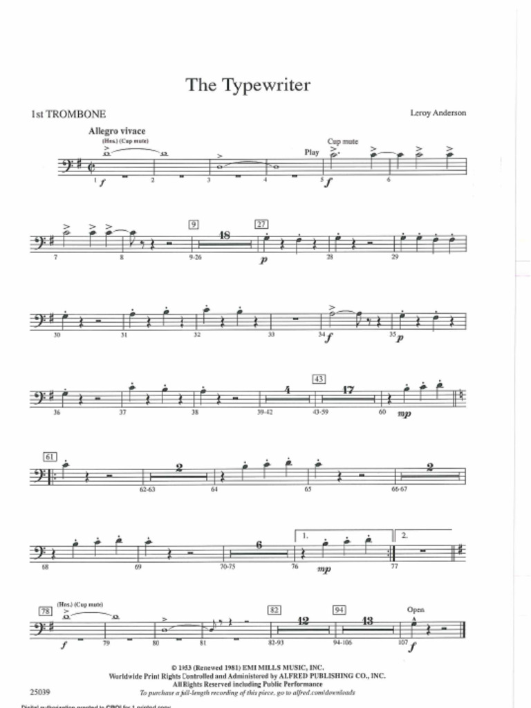 Trombone 1 Typewriter | PDF