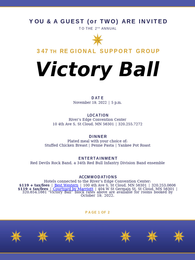 347th RSG Victory Ball Invitation | PDF