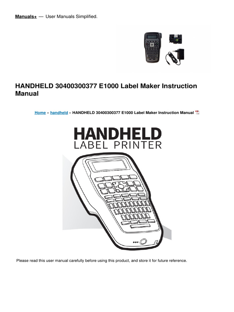Aimo E-1000 Pro Industrial Label Maker | PDF | Printer (Computing)
