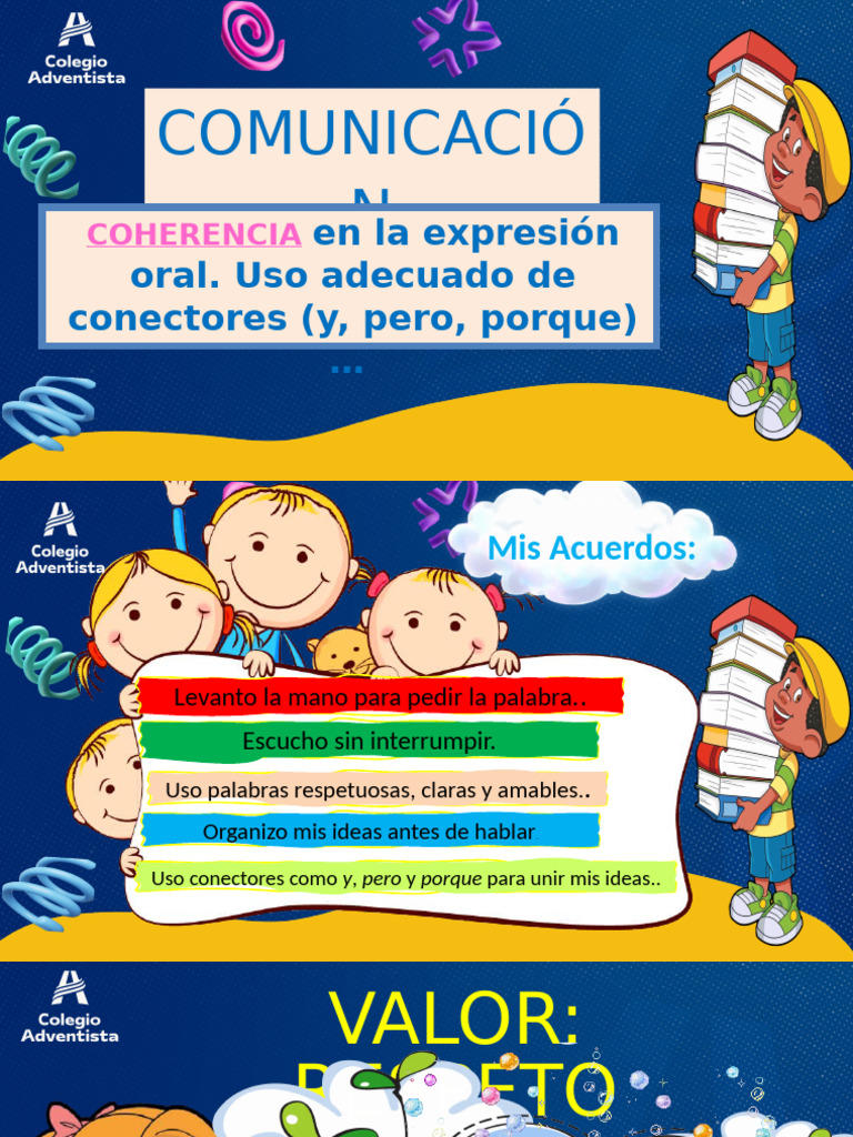 2.-Coherencia en La Expresión Oral. Uso Adecuado de Conectores (Y, Pero ...