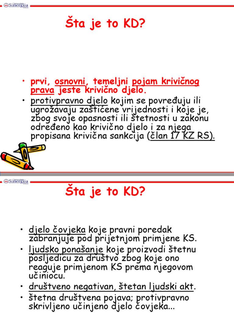 2 Krivicno Djelo, Pojam, Elementi I Dioba | PDF