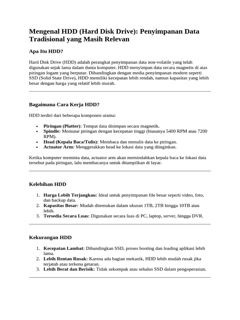 Mengenal HDD | PDF