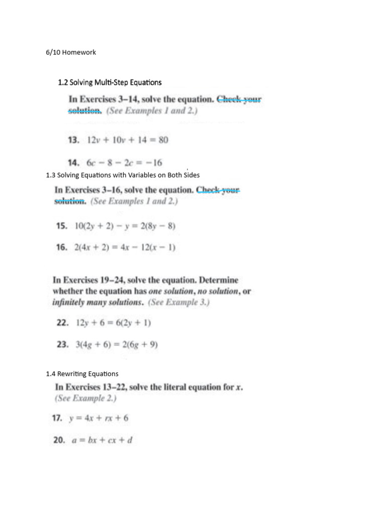 6:10 Homework | PDF