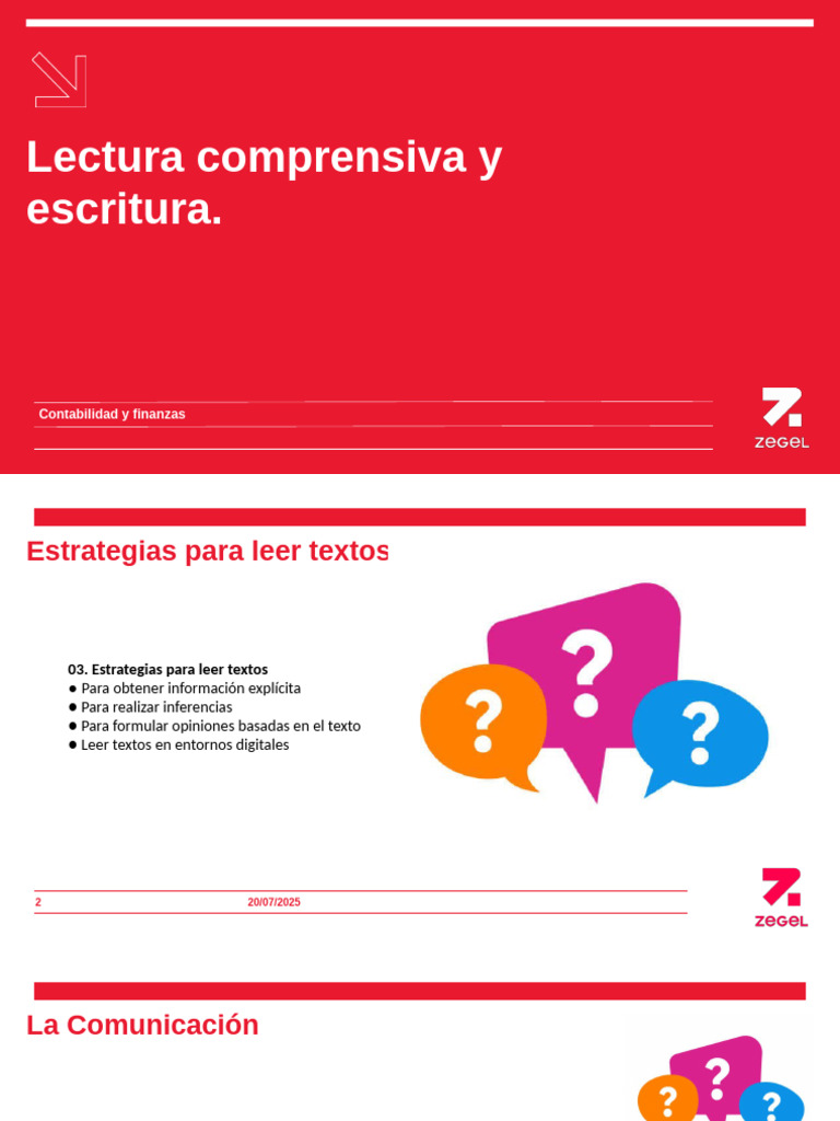 Lectura Comprensiva Cuarta Presentación | PDF | Ciencia cognitiva ...