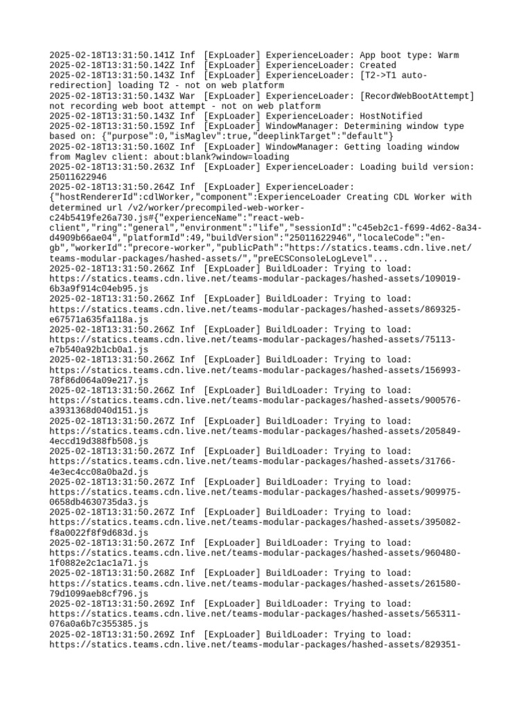 WebLogs Core Loader-Diagnostics-Logs | PDF | System Software | Computer ...