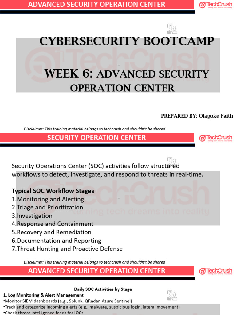 Advanced Security Operations Center Guide | PDF | Crime Prevention ...