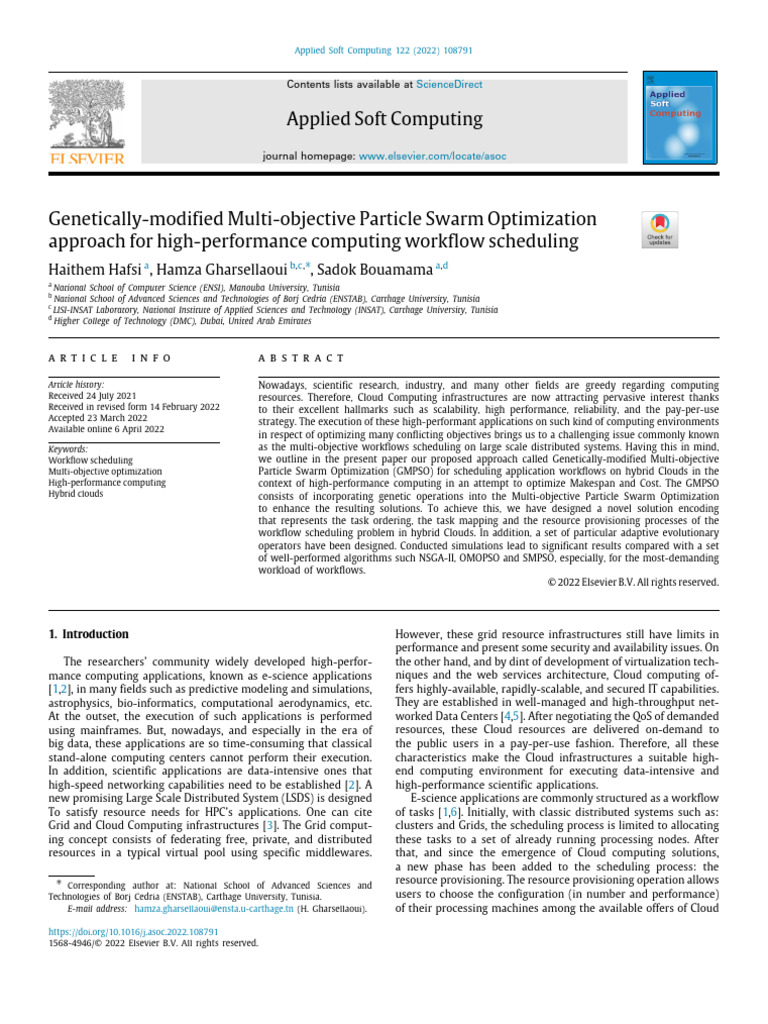 Genetically-Modified Multi-Objective Particle Swarm Optimization ...
