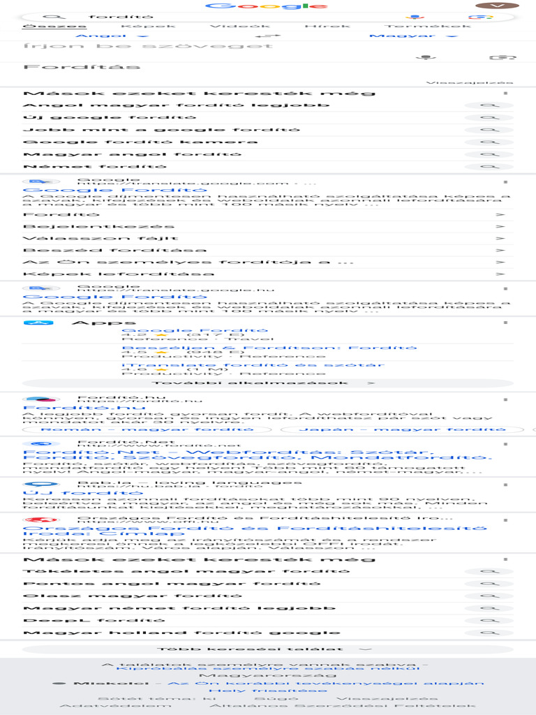 Fordító - Google-Keresés 2 | PDF