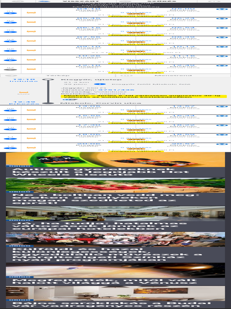 Menetrendek Hu | PDF