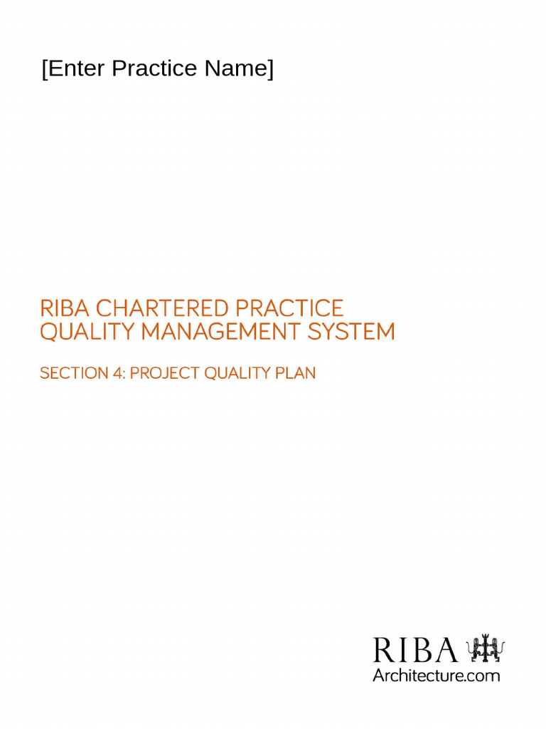 RIBA Project Quality Management Guide | PDF | Business