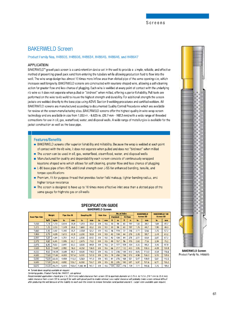 Screens For Sand Prevention | PDF