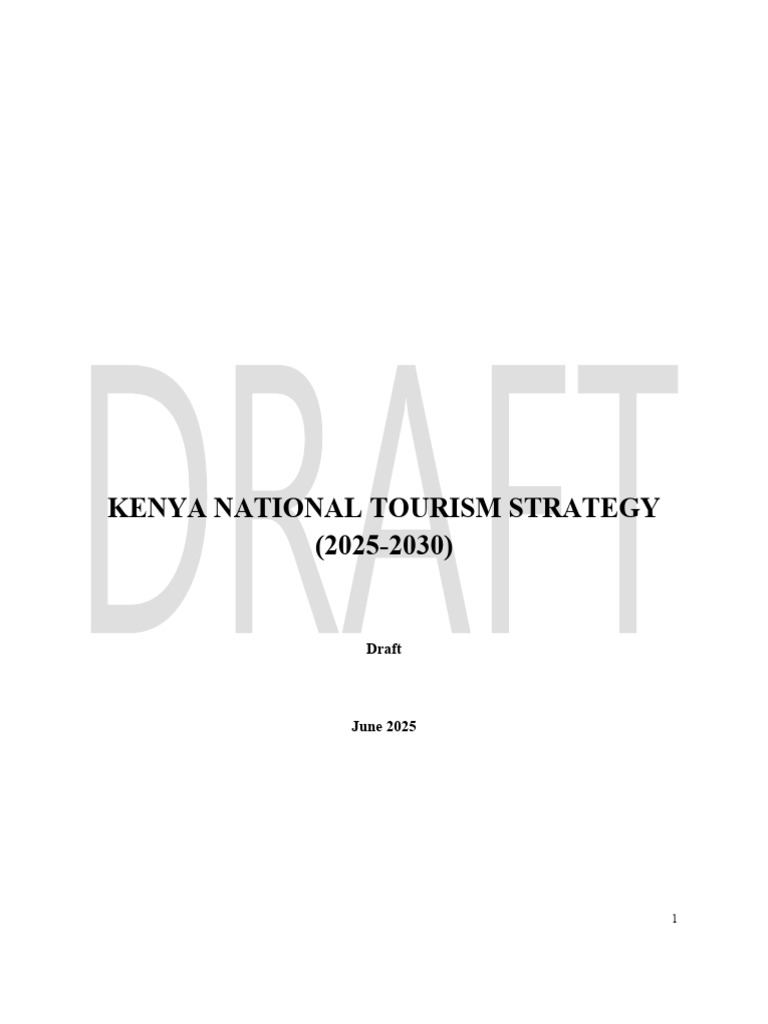 Draft National Tourism Strategy Draft June 2025 2 | PDF | Tourism | Sustainability