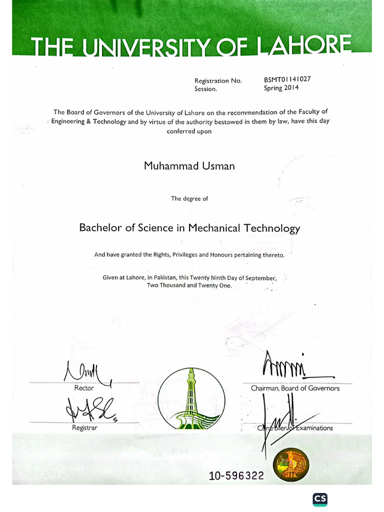 Degree & Transcript | PDF