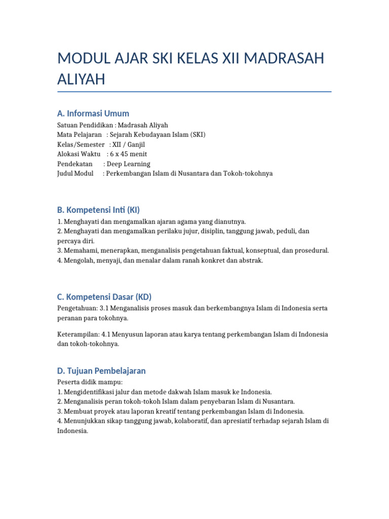 Modul Ajar SKIKelasXII DeepLearning | PDF