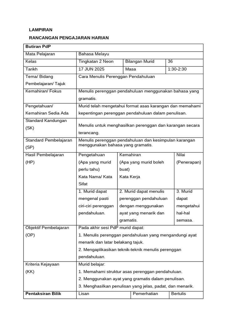 RPH 18 Jun Karangan 2 Polo | PDF