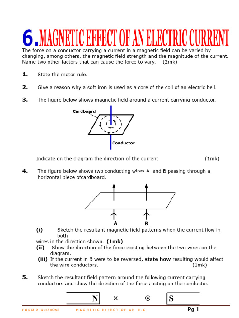 2.5 Magnetic Effect of Electric Current | PDF | Electric Current ...