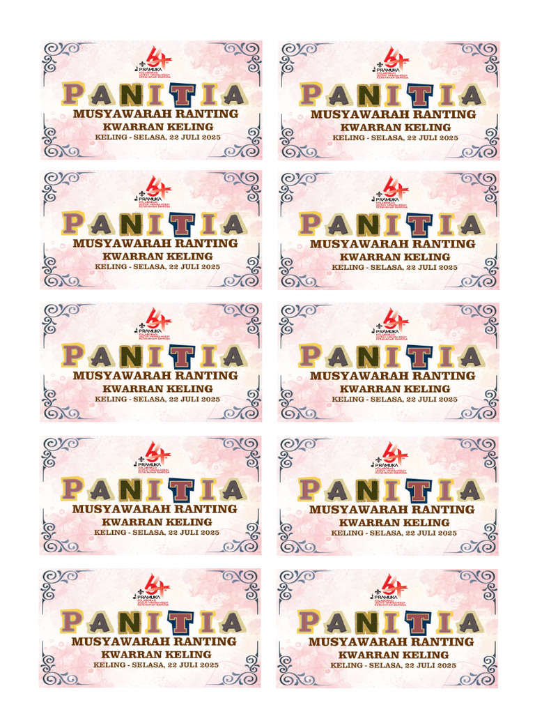 Id Card Panitia | PDF