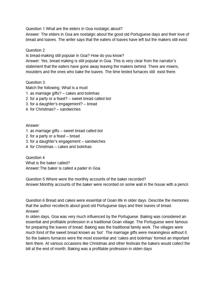 A Baker From Goa | PDF