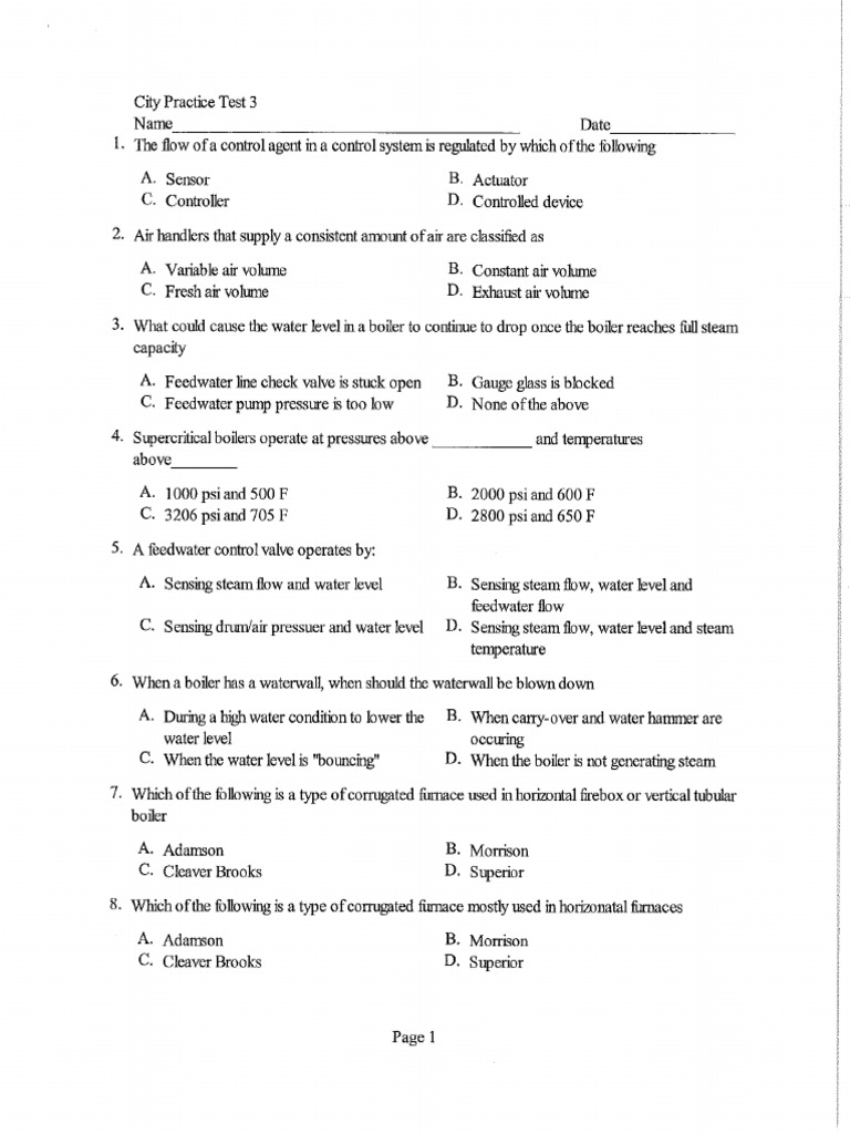 City Practice Test 3 | PDF