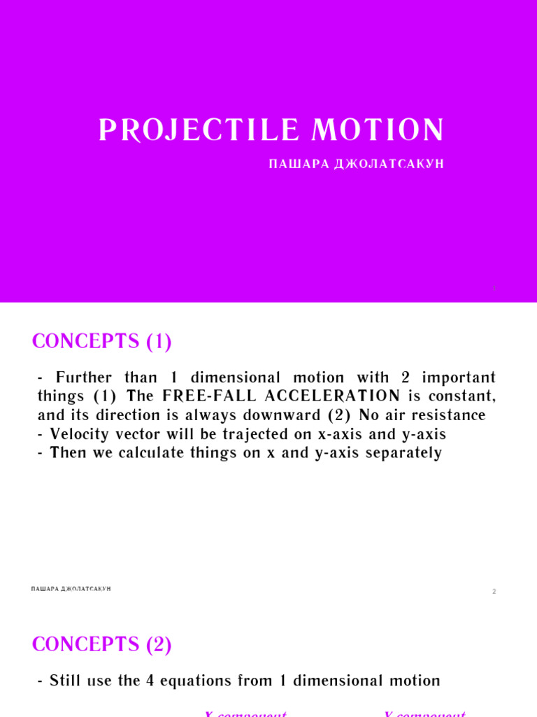 Projectile | PDF | Acceleration | Applied And Interdisciplinary Physics