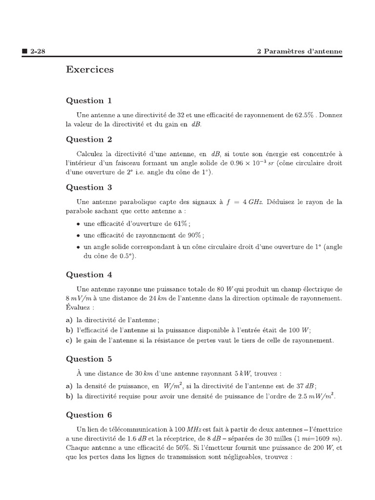 TD Chap1 Antennes | PDF