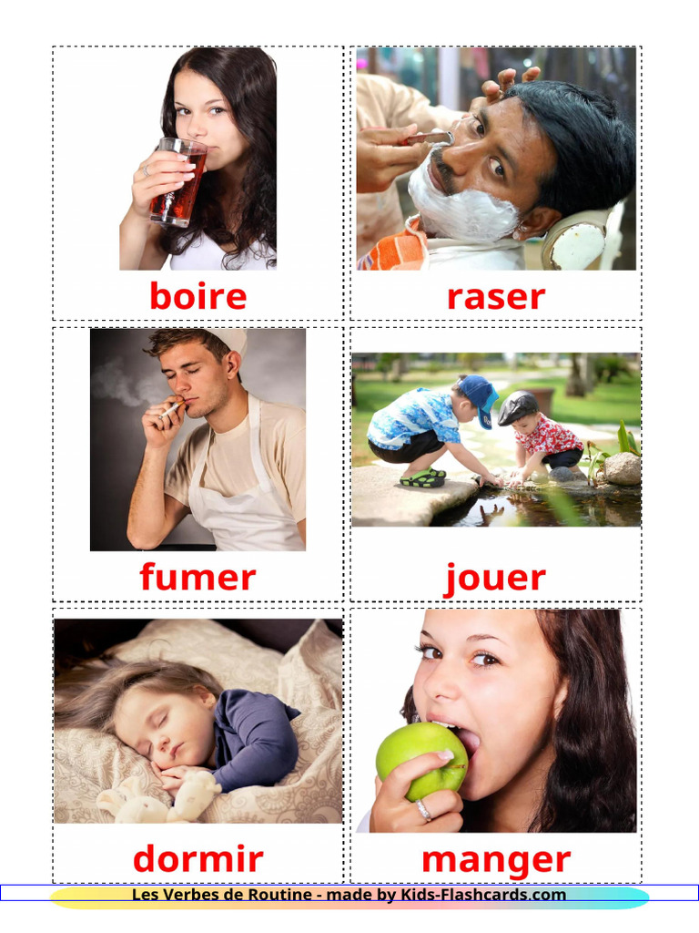 Les Verbes de Routine 6 A4 | PDF