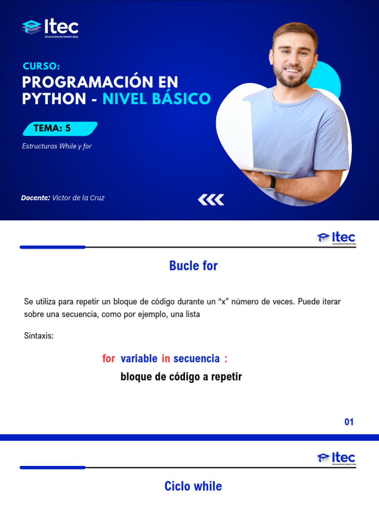 TEMA 5 - Estructuras While y For. | PDF