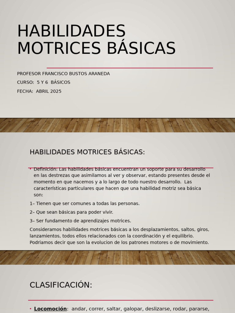 Habilidades Motrices Basicas | PDF