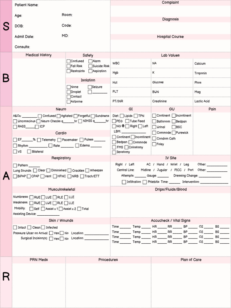 Comprehensive Patient Assessment Form | PDF | Cardiology | Medical ...