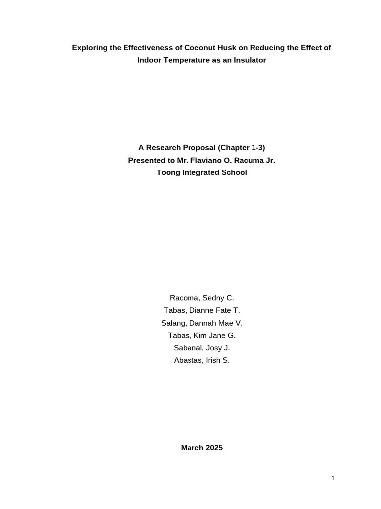 Coconut Husk: A Sustainable Insulator | PDF | Building Insulation ...