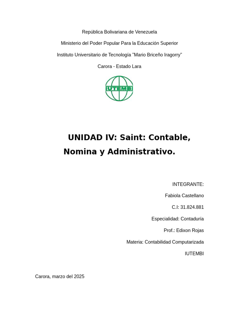 Saint: Software de Gestión Empresarial | PDF | Contabilidad | Software
