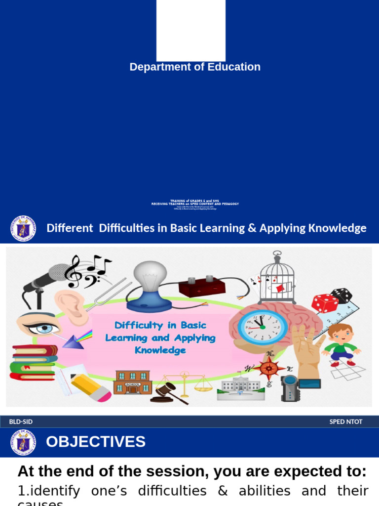 Understanding Learning Difficulties in SPED | PDF | Learning | Learning ...