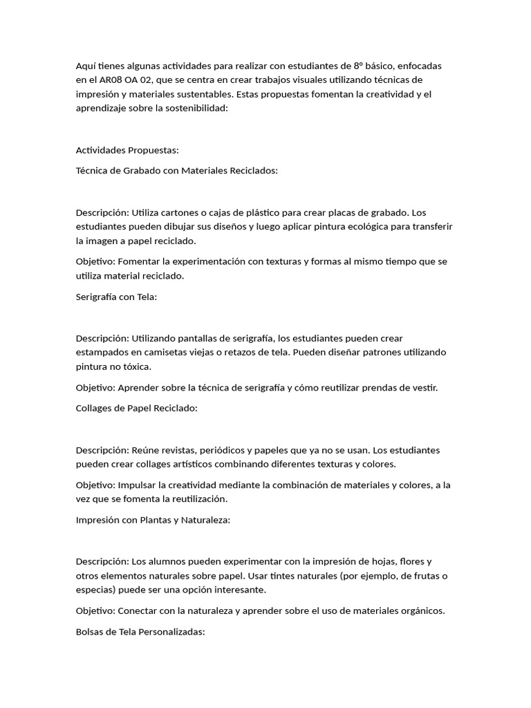 Aquí Tienes Algunas Actividades para Realizar Con Estudiantes de 8 ...