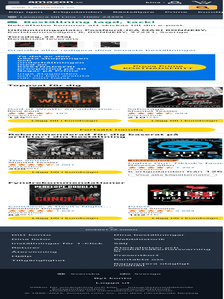 Amazon Tackar Dig | PDF