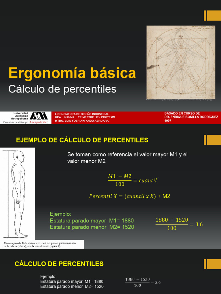 Cálculo de Percentiles Antropométricos | PDF | Antropometría ...