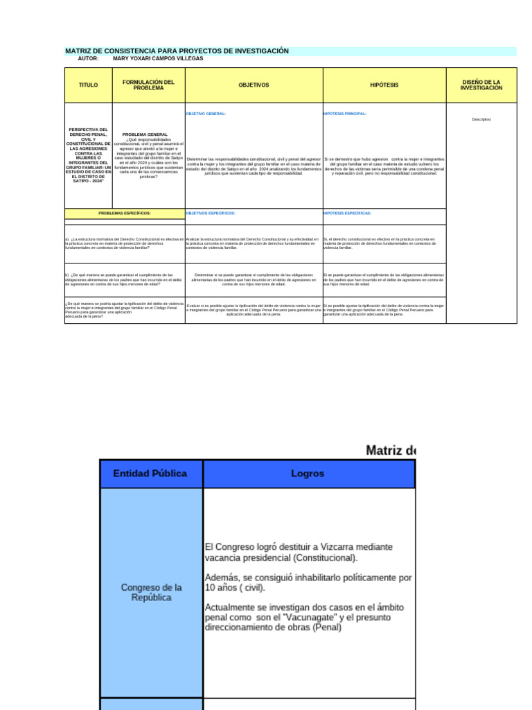 Matriz de Correlacion para Proyectos Mary Campos | PDF | Debido al proceso | Violencia doméstica