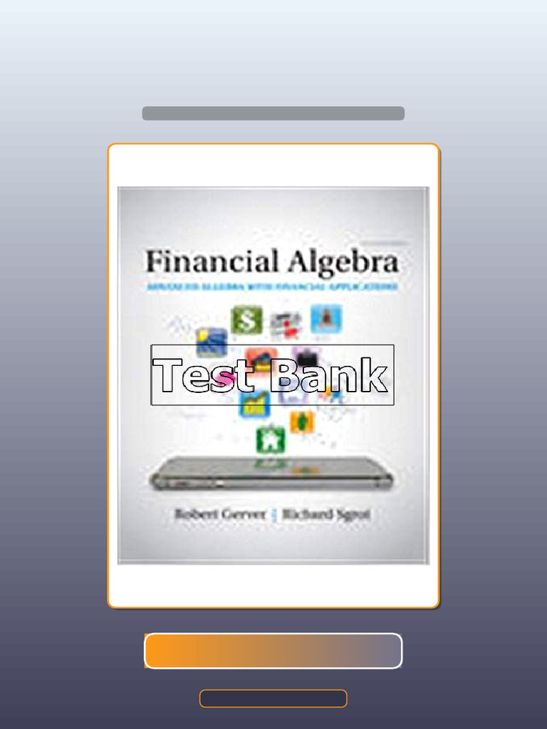 Financial Algebra Advanced Algebra With Financial Applications 2nd ...
