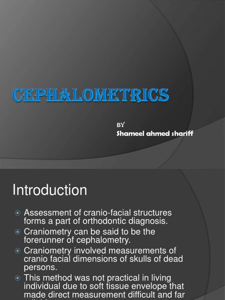 Cephalometric Analysis in Orthodontics | PDF | Skull | Dentistry Branches