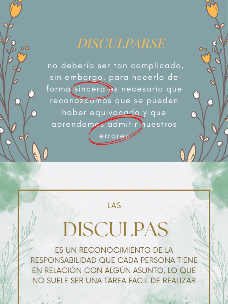 Disculpas | PDF